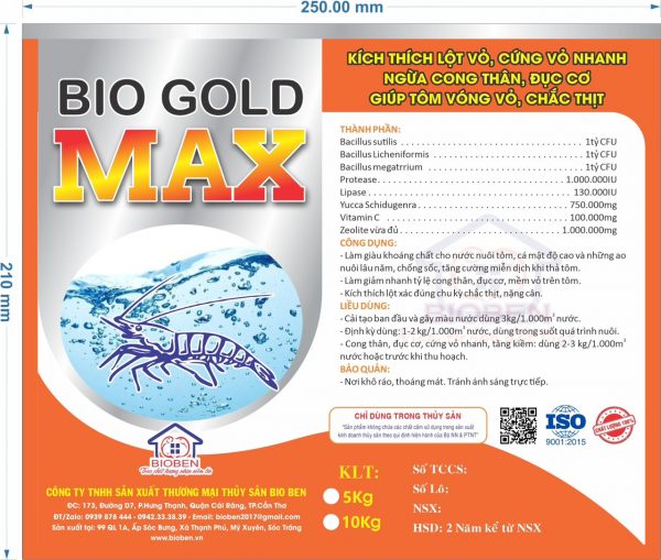 Bio gold Max - Thuốc thuỷ Sản Chất Lượng Cao Bioben