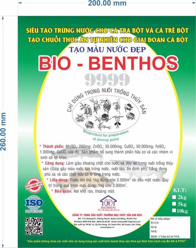 Trang chủ - Thuốc thuỷ Sản Chất Lượng Cao Bioben